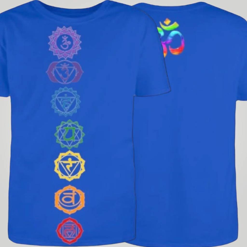 Men's Blue 7 Chakras T-Shirt - eyeamzenenergy